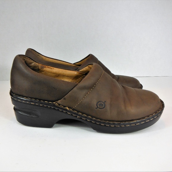 Born | Shoes | Born Womans Brown Leather Clogs Size 75 | Poshmark